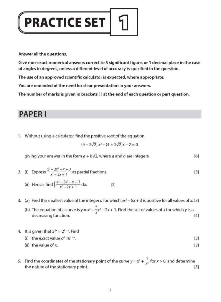 GCE O-Level / G3 Additional Mathematics Practice Papers with Full ... GCE O-Level / G3 Additional Mathematics Practice Papers with Full ...