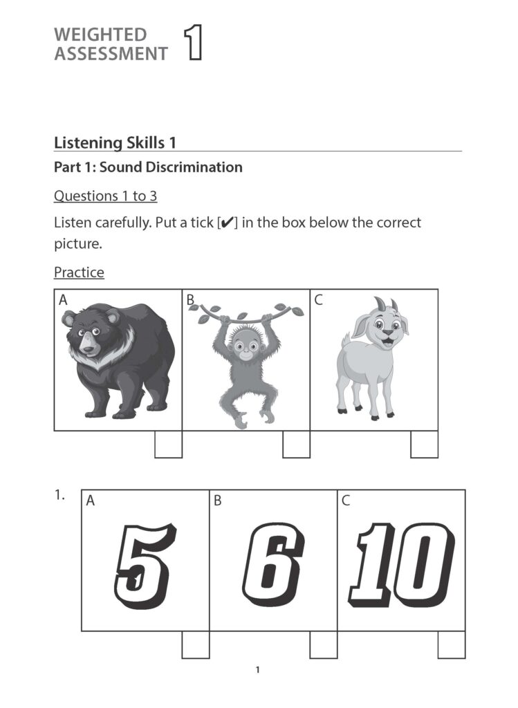 Primary 1 English Practice in Listening Skills and Oral Communication ...