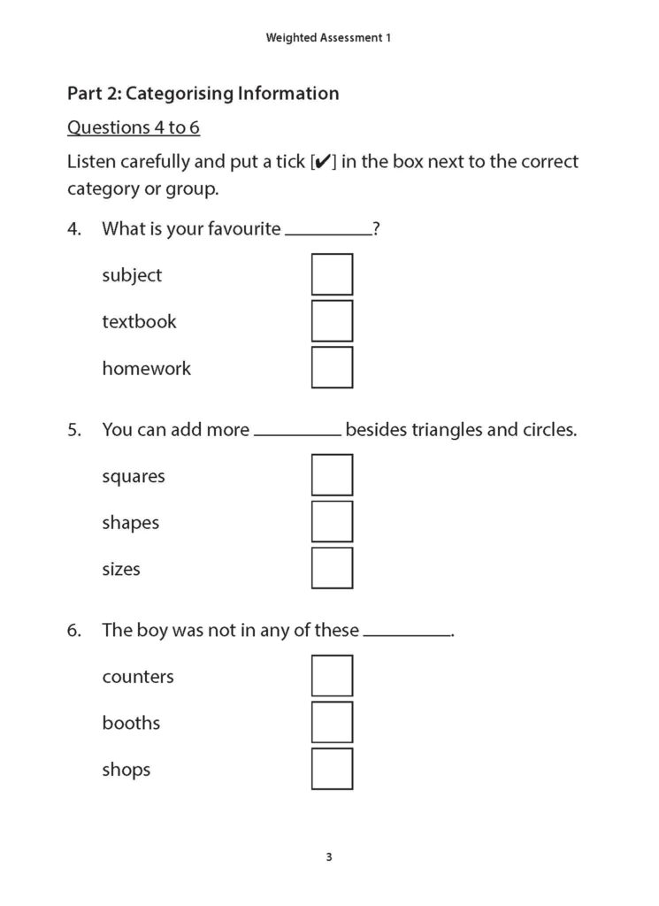 Primary 2 English Practice in Listening Skills and Oral Communication ...