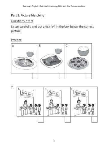 Primary 2 English Practice in Listening Skills and Oral Communication ...