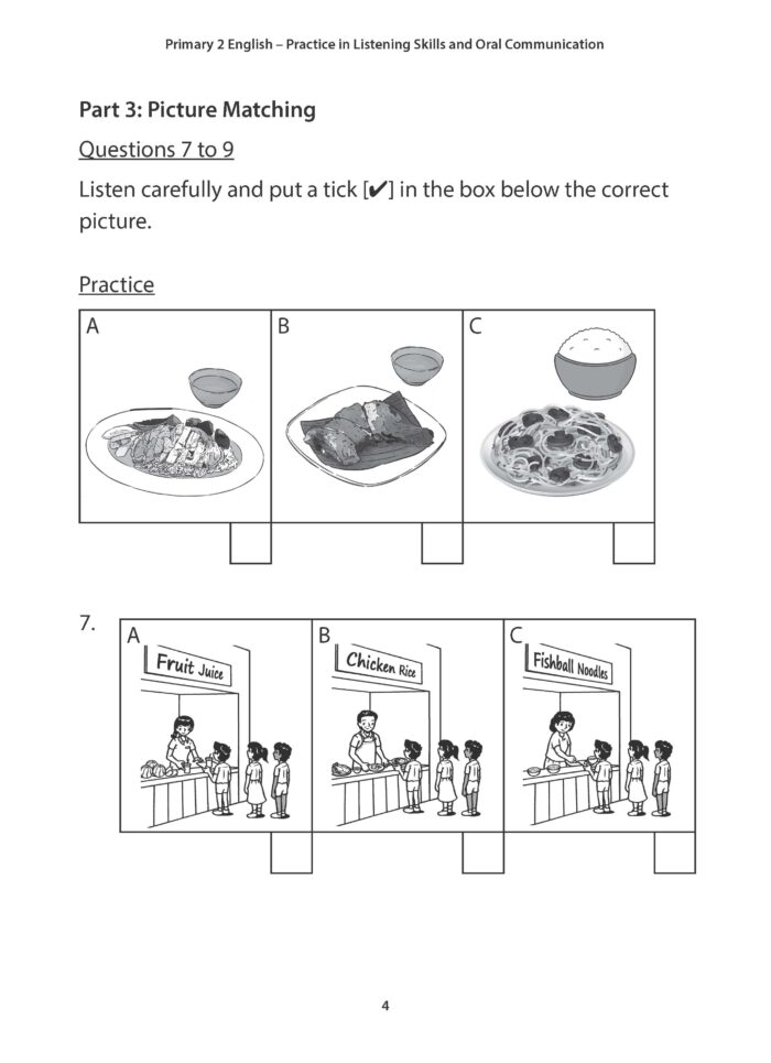 Primary 2 English Practice in Listening Skills and Oral Communication ...