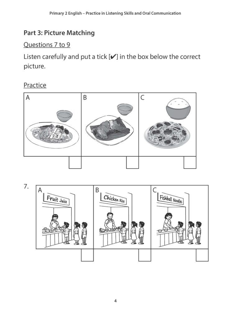 Primary 2 English Practice in Listening Skills and Oral Communication ...