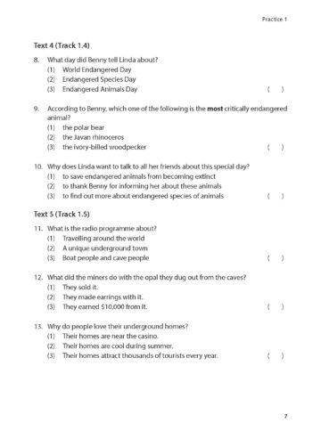 Primary 5 English Practice Papers in Listening Comprehension and Oral ...