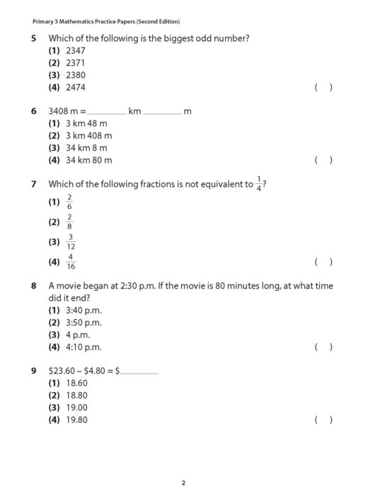 Primary 3 Mathematics Practice Papers (Second edition) - CPD Singapore ...