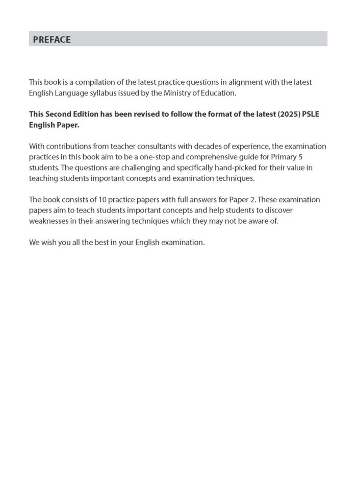 Primary 5 English Practice Papers Second Edition - CPD Singapore ...