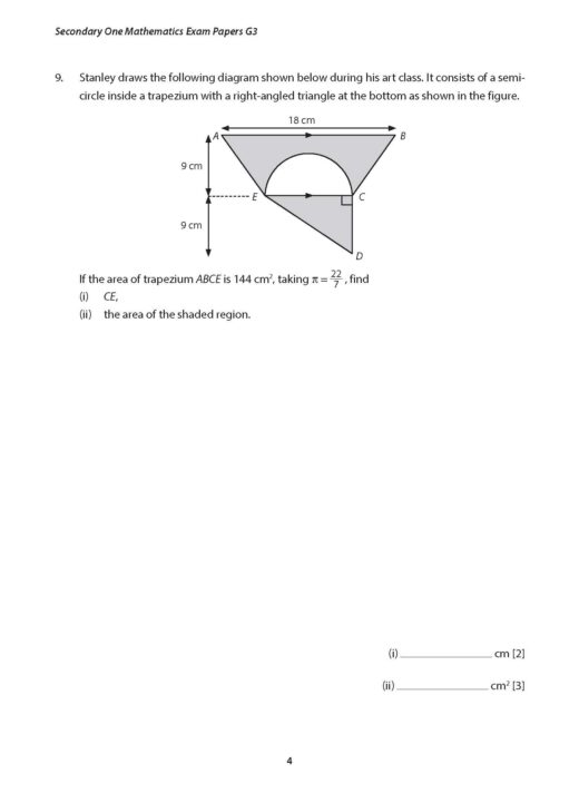 Secondary 1 Mathematics Exam Papers for G3 Second Edition - CPD ...