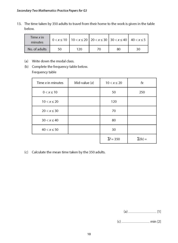 Secondary 2 Mathematics Exam Papers for G3 Second Edition - CPD ...