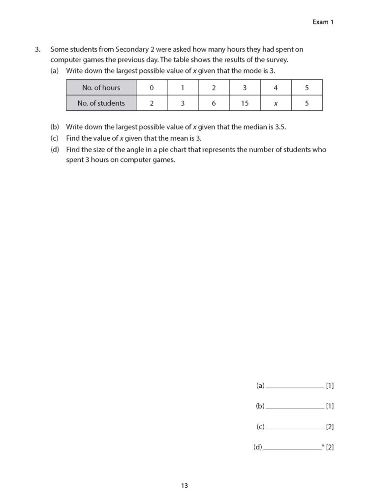 Secondary 2 Mathematics Exam Papers for G3 Second Edition - CPD ...