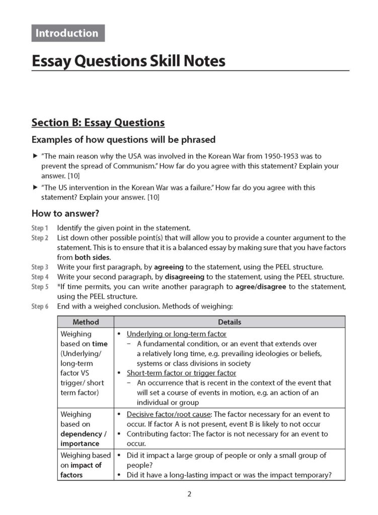 History Elective Essay Guide Secondary 4 - CPD Singapore Education ...