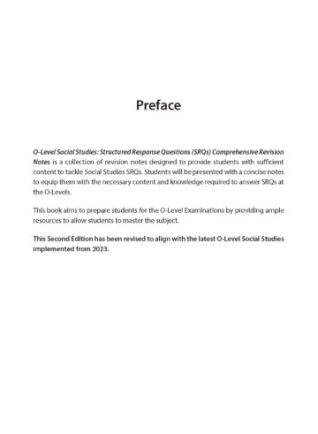 O-Level Social Studies Structured-Response Questions (SRQs ...