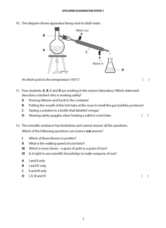 Secondary 1 Science (G3) Examination Practice - CPD Singapore Education ...
