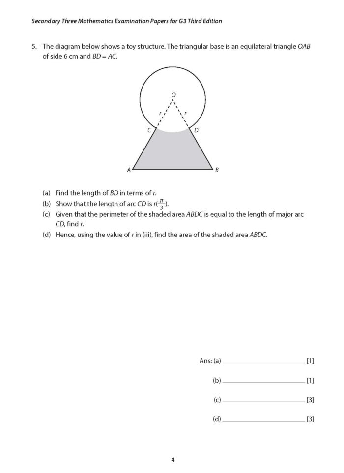 Secondary 3 Mathematics Exam Papers for G3 Third Edition - CPD ...