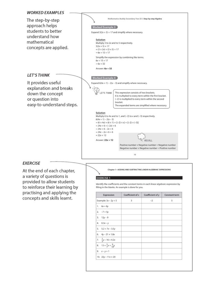 Mathematics Buddy Secondary Two (G1): Step-by-step Algebra - CPD ...