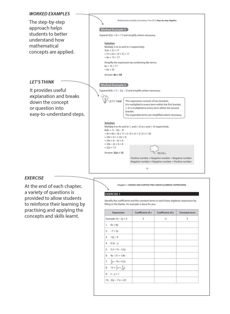 Mathematics Buddy Secondary Two (G1): Step-by-step Algebra - CPD ...