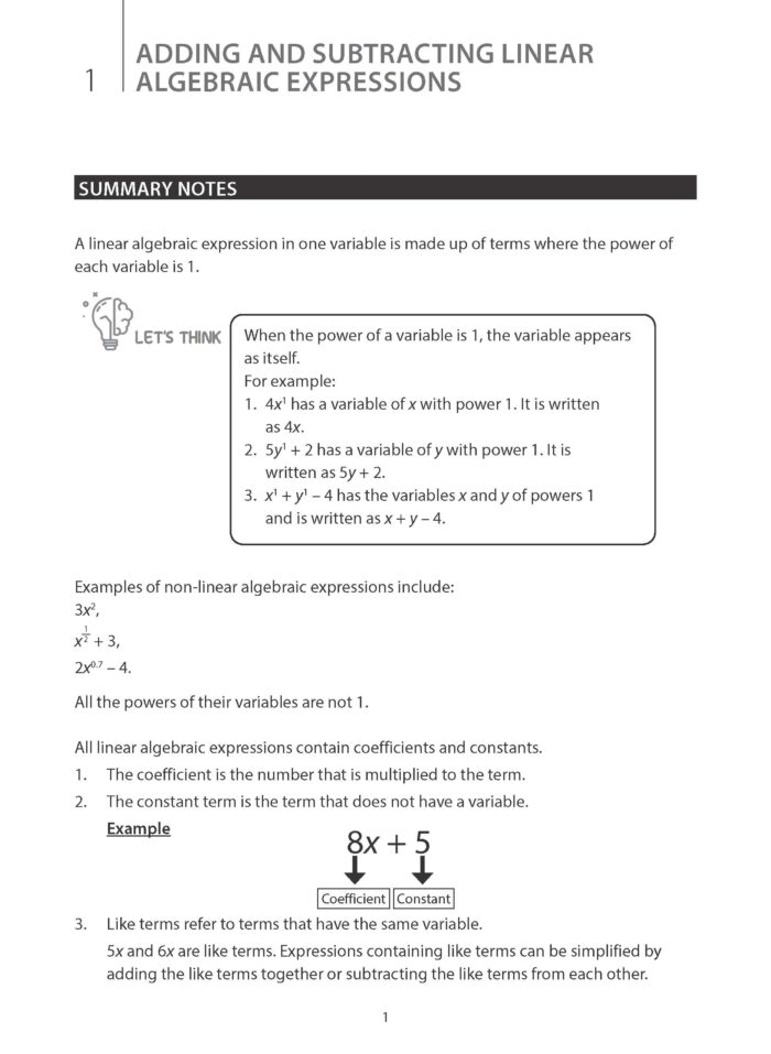 Mathematics Buddy Secondary Two (G1): Step-by-step Algebra - CPD ...