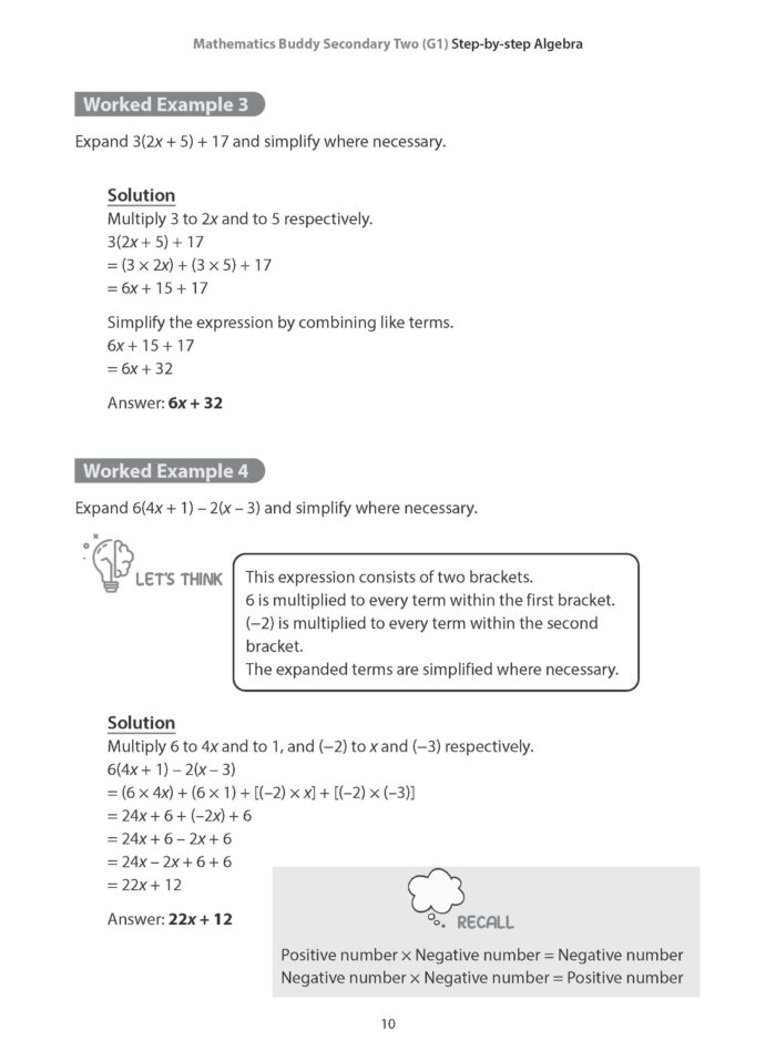 Mathematics Buddy Secondary Two (G1): Step-by-step Algebra - CPD ...