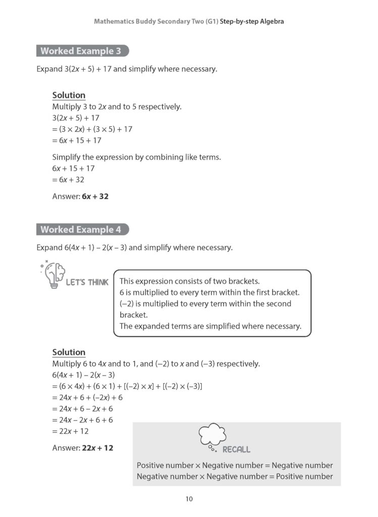 Mathematics Buddy Secondary Two (G1): Step-by-step Algebra - CPD ...