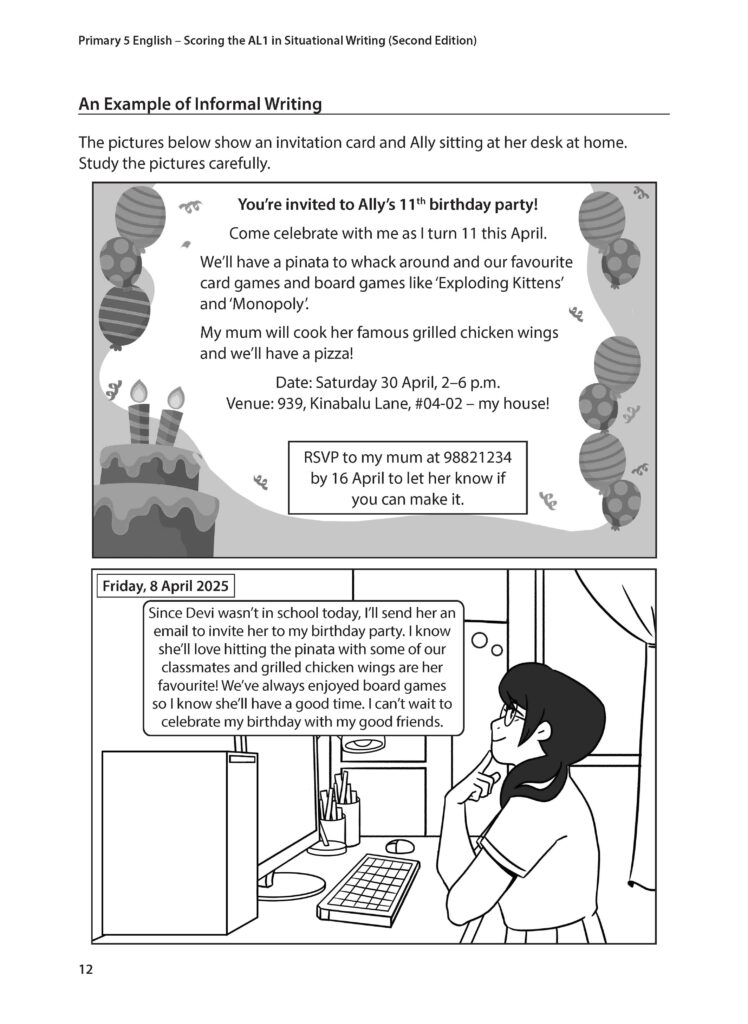 Primary 5 English Scoring the AL1 in Situational Writing (Second ...