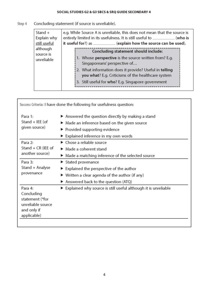 Social Studies SBCS & SRQ Guide Secondary 4 - CPD Singapore Education ...