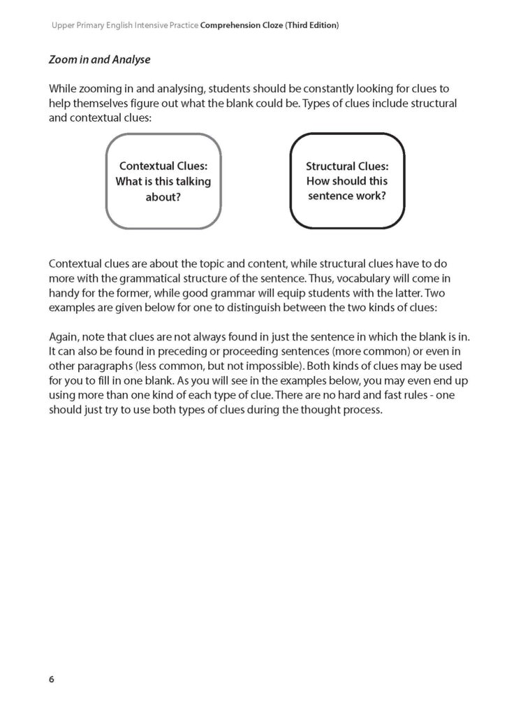 Upper Primary English Intensive Practice – Comprehension Cloze Third ...