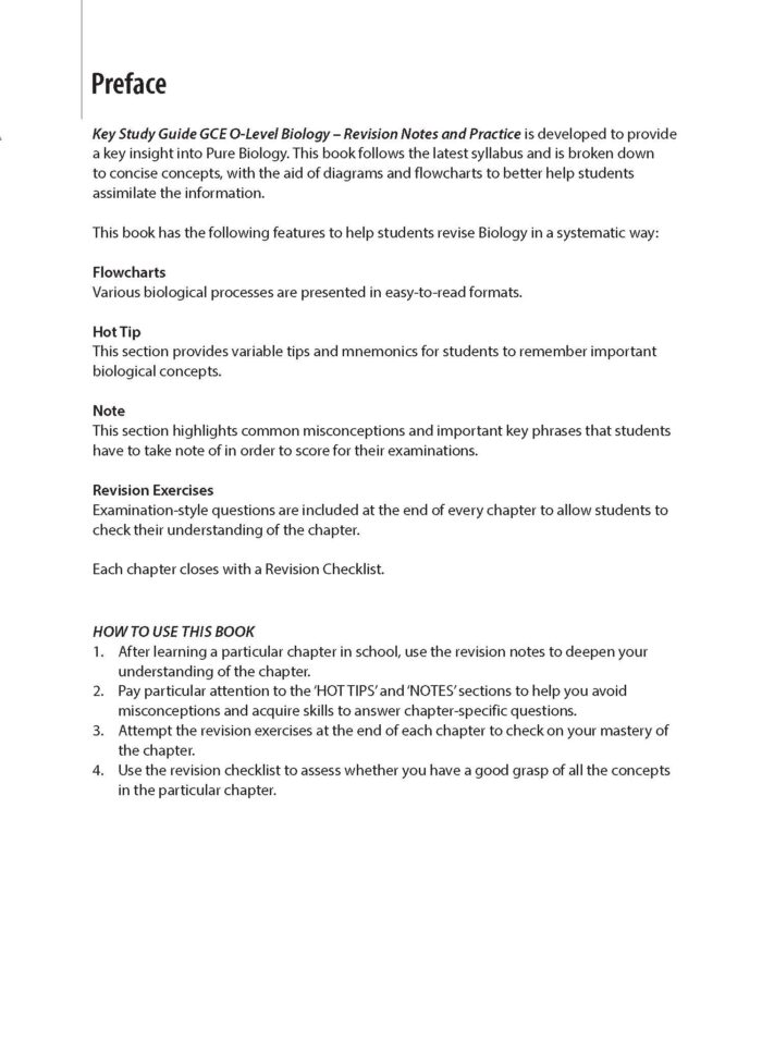 Key Study Guide: O-Level Biology Volume 1 Revision Notes & Practice ...