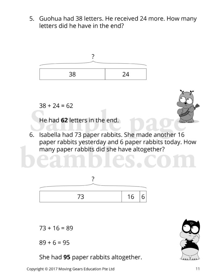 Beambles Mathematics Step-By-Step Bar Model Method Primary 2 Book 1 ...