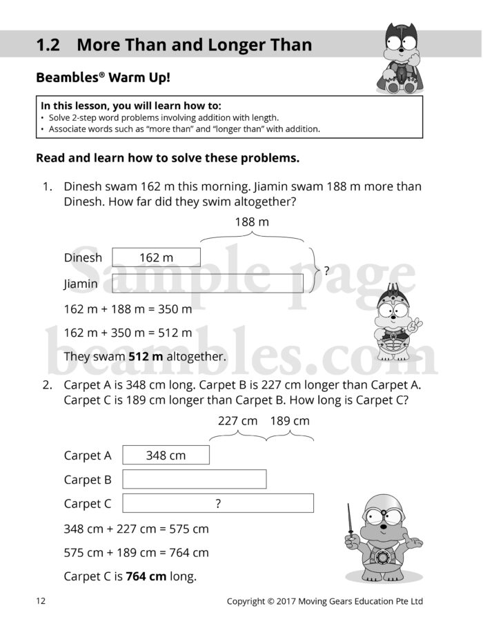 Beambles Mathematics Step-By-Step Word Problems Primary 3 Book 2 - CPD ...