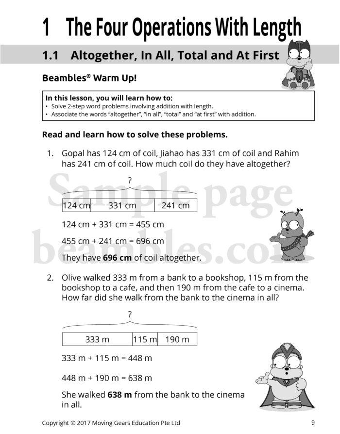 Beambles Mathematics Step-By-Step Word Problems Primary 3 Book 2 - CPD ...