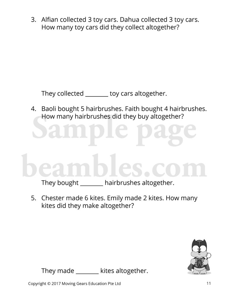 Beambles Mathematics Step-By-Step Word Problems Primary 1 Book 1 - CPD ...