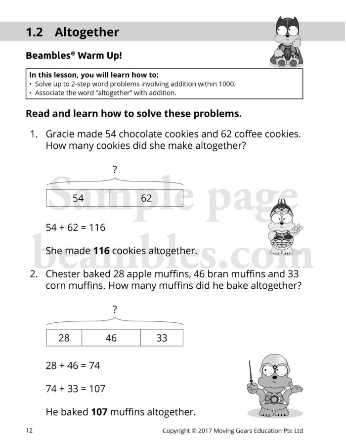 Beambles Mathematics Step-By-Step Word Problems Primary 2 Book 1 - CPD ...