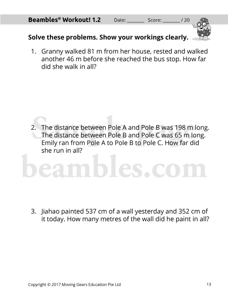 Beambles Mathematics Step-By-Step Word Problems Primary 2 Book 2 - CPD ...