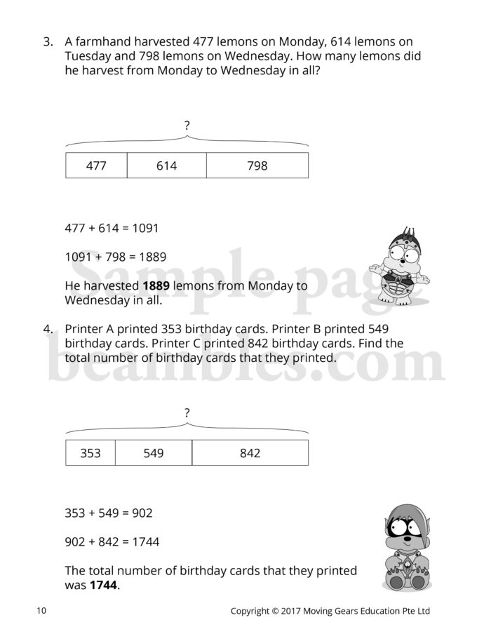 Beambles Mathematics Step-By-Step Bar Model Method P3 Book 1 - CPD Singapore Education Services ...