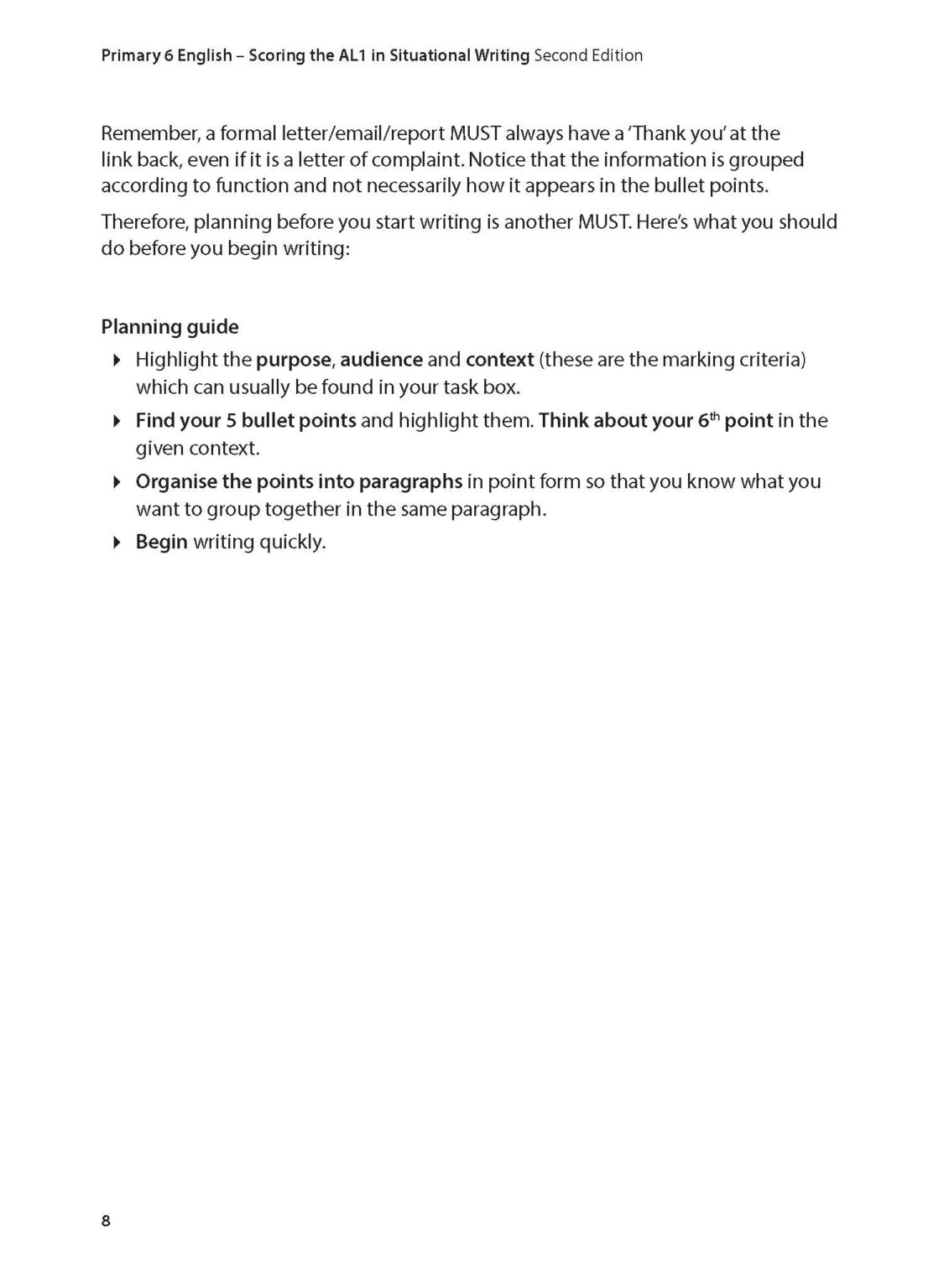 Primary 6 English Scoring the AL1 in Situational Writing (Second ...