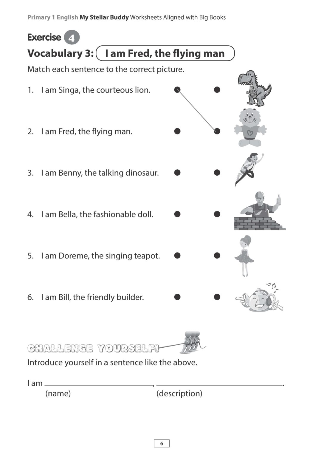 Primary 1 English My Stellar Buddy Worksheets Aligned with Big Books ...