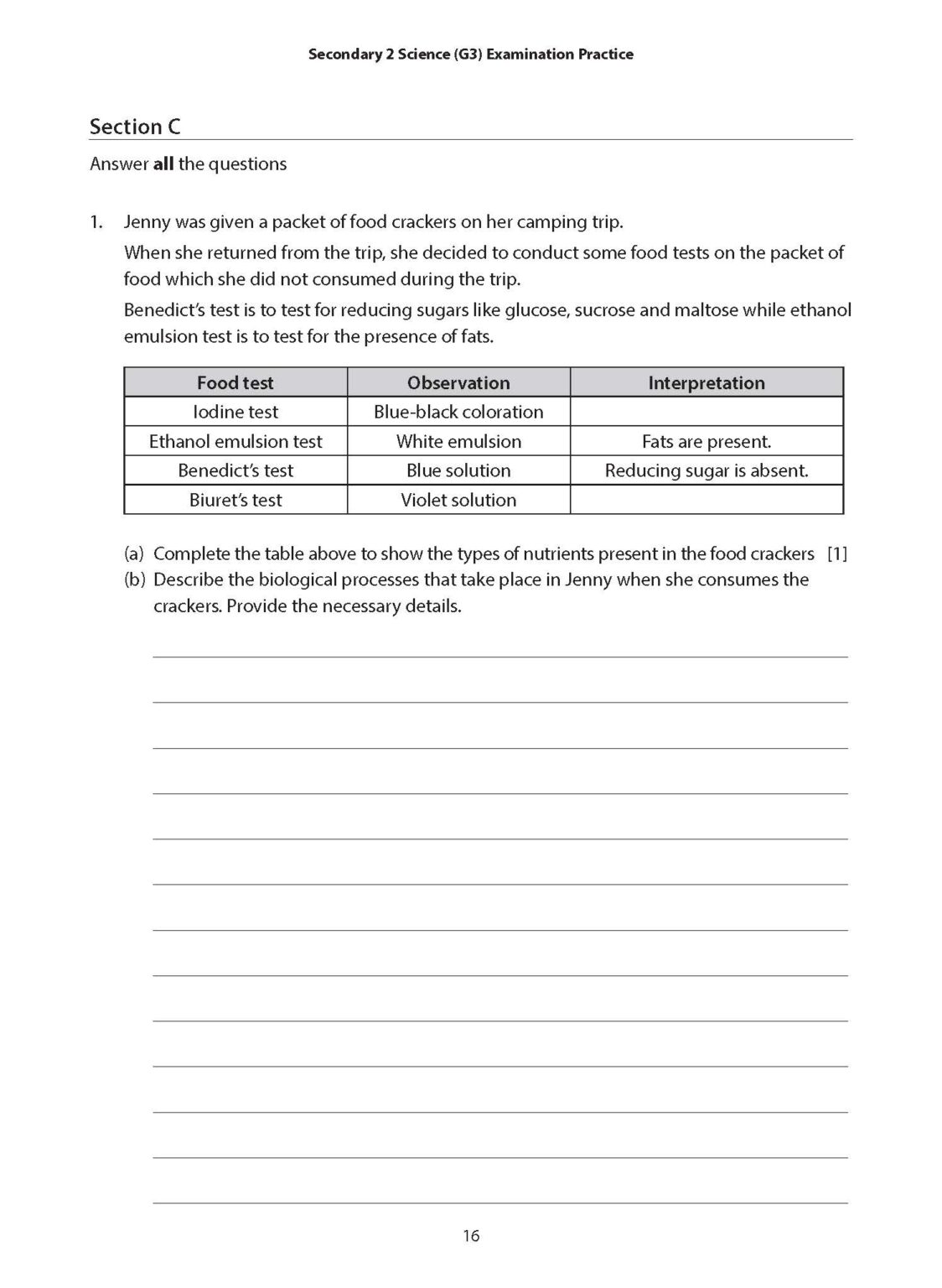 Secondary 2 Science (G3) Examination Practice - CPD Singapore Education ...