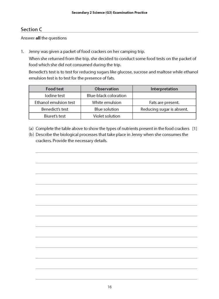Secondary 2 Science (G3) Examination Practice - CPD Singapore Education ...