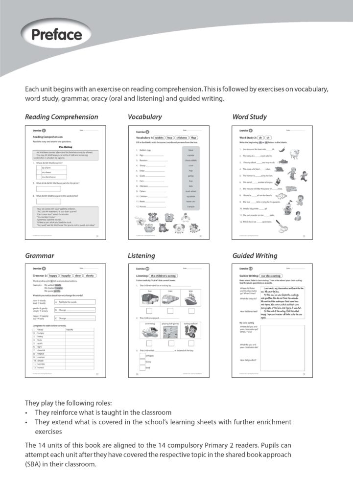 Primary 2 English My Stellar Buddy Worksheets Aligned with Big Books ...