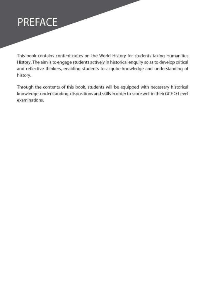Ace Your O-Level History Key Points for Revision (Third Edition) - CPD ...