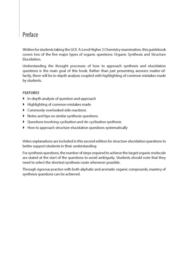 H2 Chemistry Synthesis and Elucidation Second Edition - CPD Singapore ...