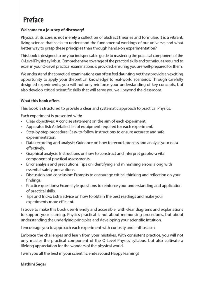 Ace Your O-Level Physics Practical - CPD Singapore Education Services ...
