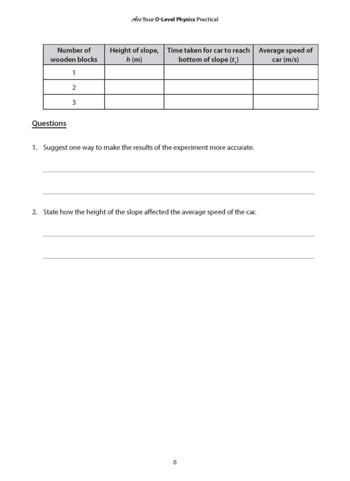 Ace Your O-Level Physics Practical - CPD Singapore Education Services ...